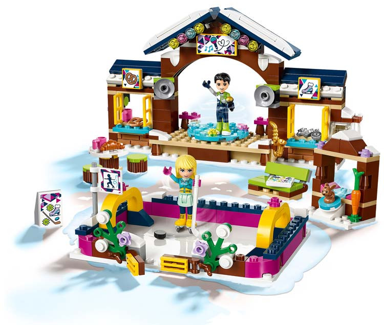 Lego Friends 41322 - La pista di pattinaggio del villaggio invernale ...