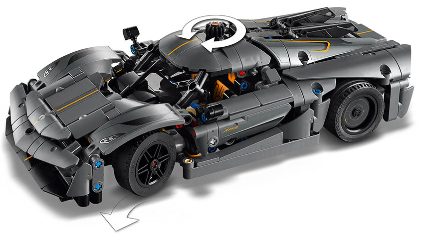 Lego Technic 42173 - Hypercar Koenigsegg Jesko Absolut grigia ...
