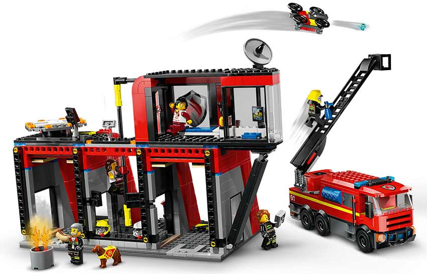 Lego City 60414 - Caserma dei pompieri e autopompa - Mattoncini.net